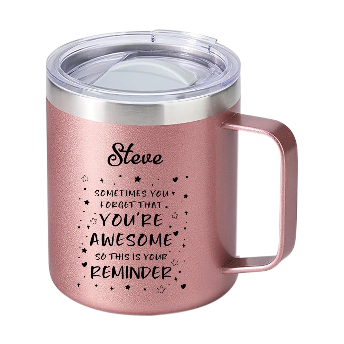 Amazon.com: Personalized Insulated Coffee Mug with Handle 12oz Engraved ...