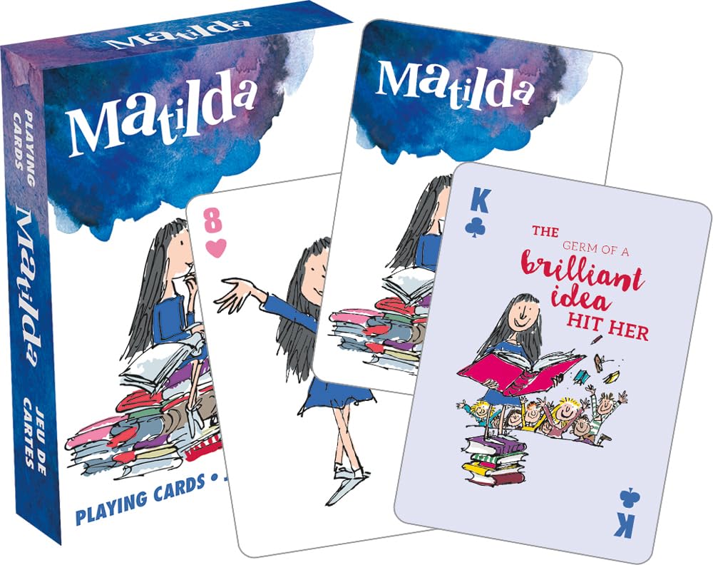 Amazon.com: AQUARIUS Matilda Playing Cards - Roald Dahl Themed Deck of ...