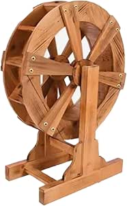 Amazon.com: Freestanding Waterwheel Fountain,Wood Waterwheel Fountain ...