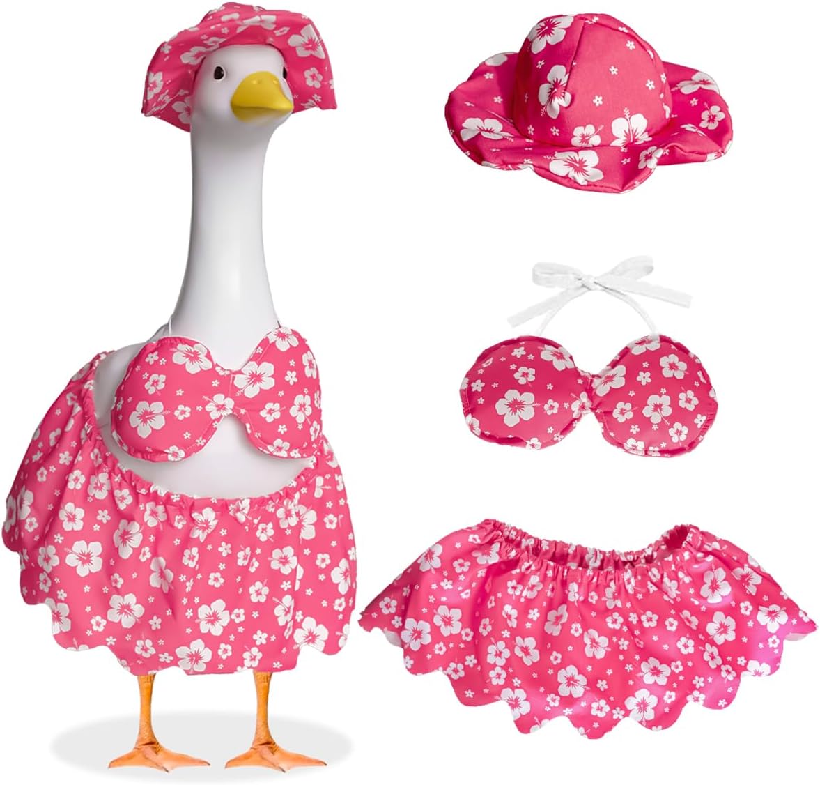 Amazon.com: YIGETREE Hawaiian Goose Outfit Summer Porch Goose Outfits ...