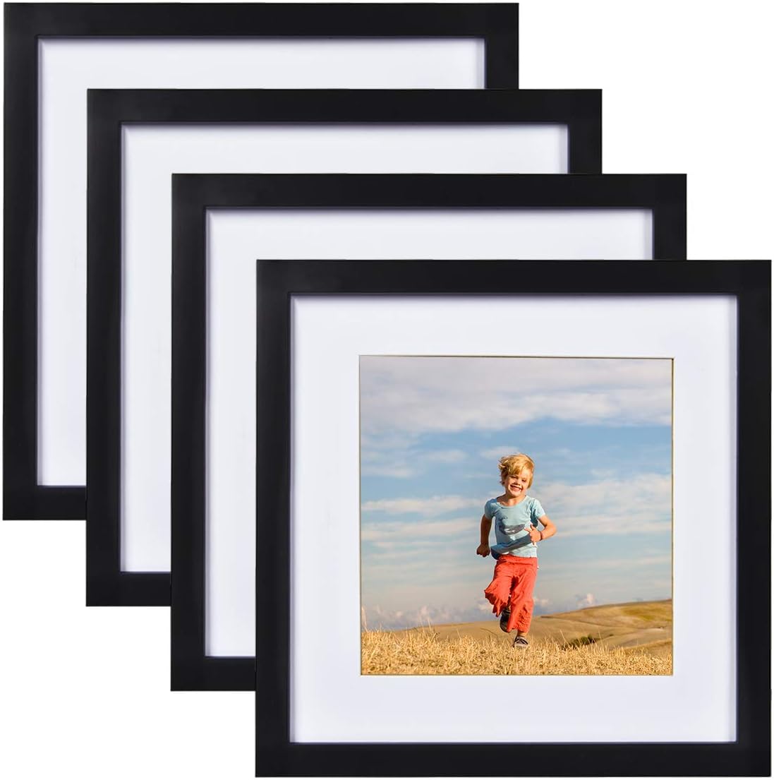 Amazon.com - FRAMICS 4 Pack 11x11 Picture Frame, Display 8x8 Photo with ...