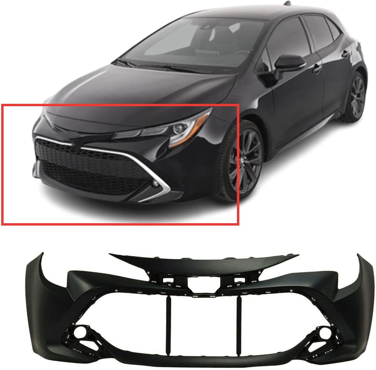 Amazon.com: Garage-Pro Bumper Cover Compatible with 2020-2021 Toyota ...