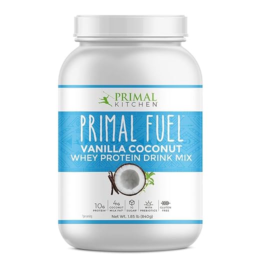 Amazon.com : Primal Kitchen Primal Fuel Vanilla Coconut Whey Protein ...