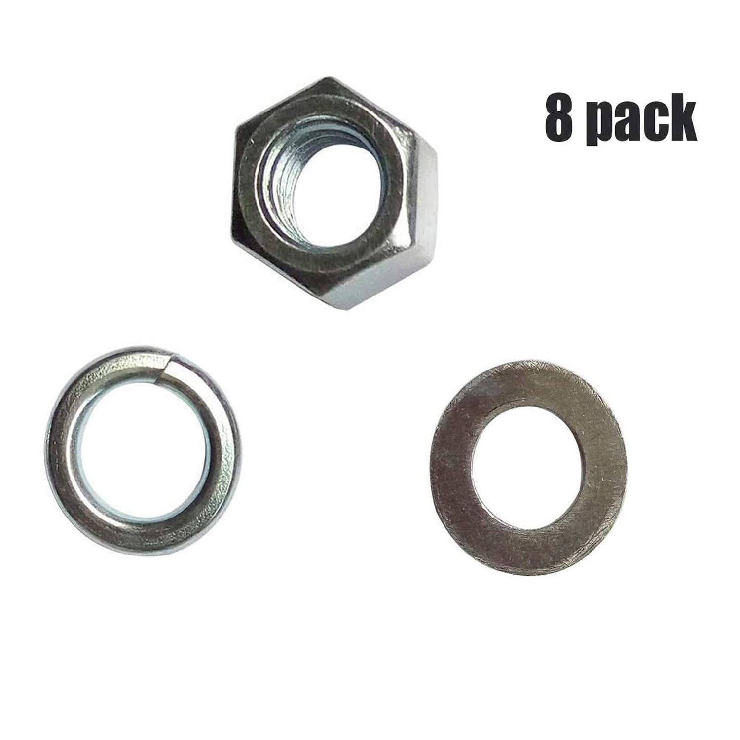 AAGUT 8 Pack M12 Galvanized Hex Nut,Heavy Duty Replacement for ...