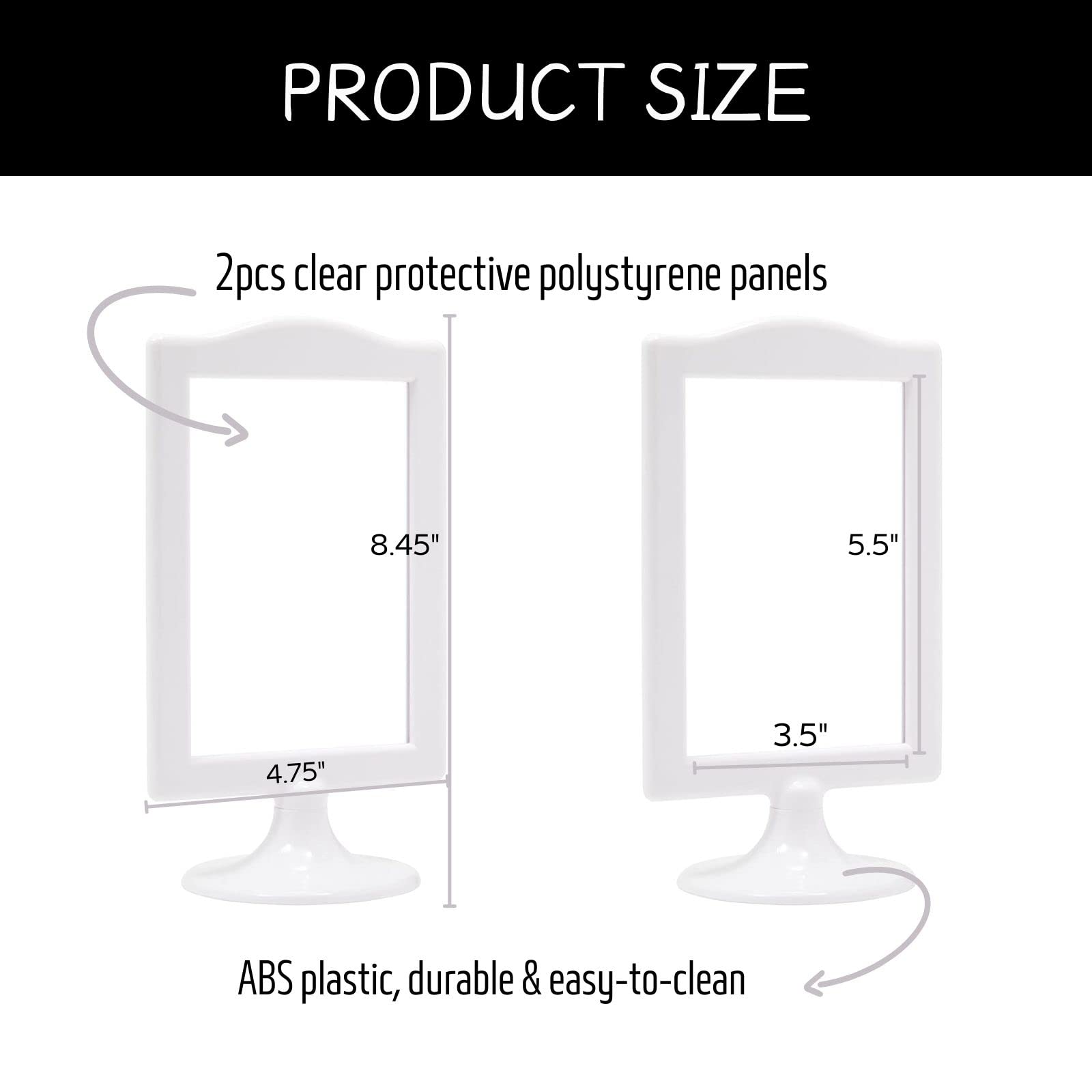 Litpoetic Double Sided Standing Picture Frame 4x6, White Picture Frame ...