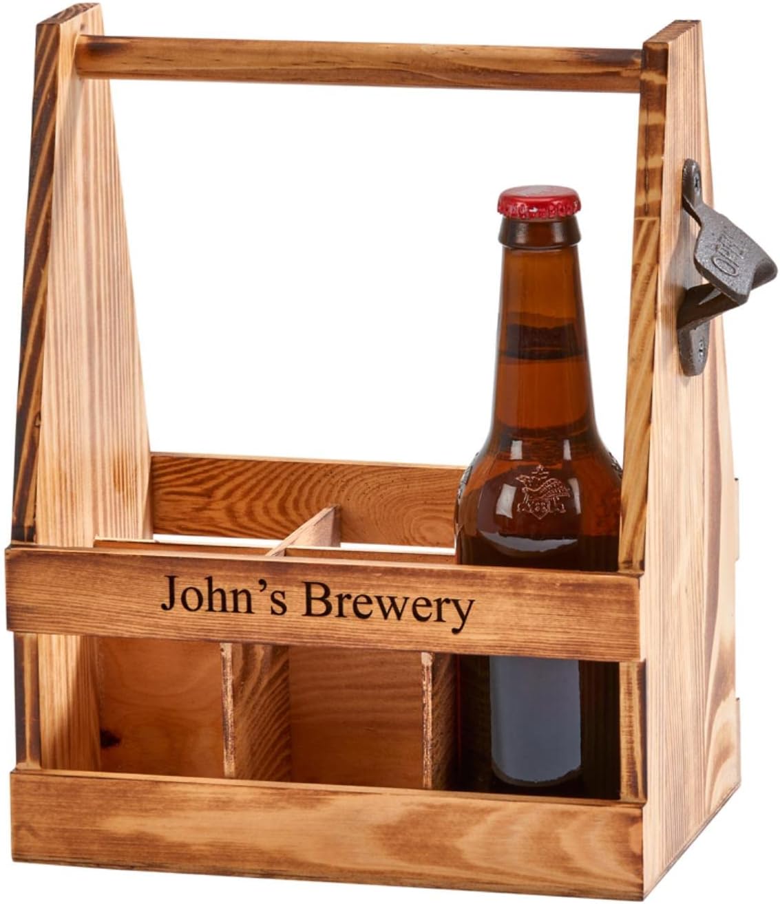 Amazon.com: Creative Gifts International Light Wood 6 Bottle Caddy with ...
