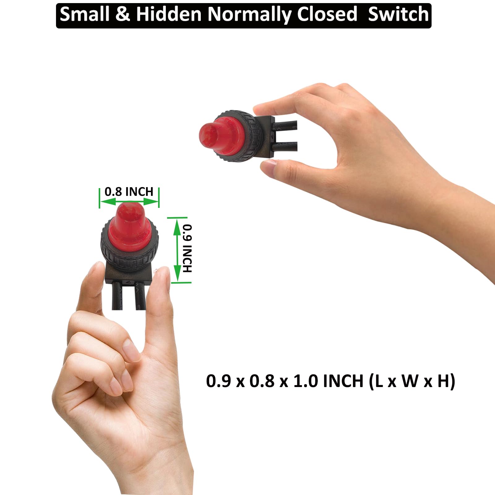 Snapklik.com : Normally Closed NC Mini Push Button Switch, 12V 24V Small Pushbutton Switch ...