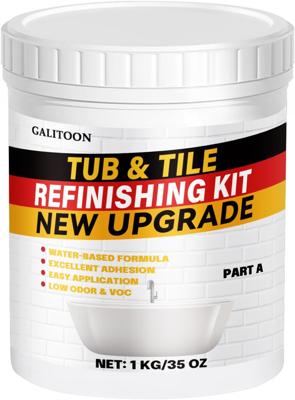 Amazon.com: Tub and Tile Refinishing Kit, White Tile Paint 35oz with ...