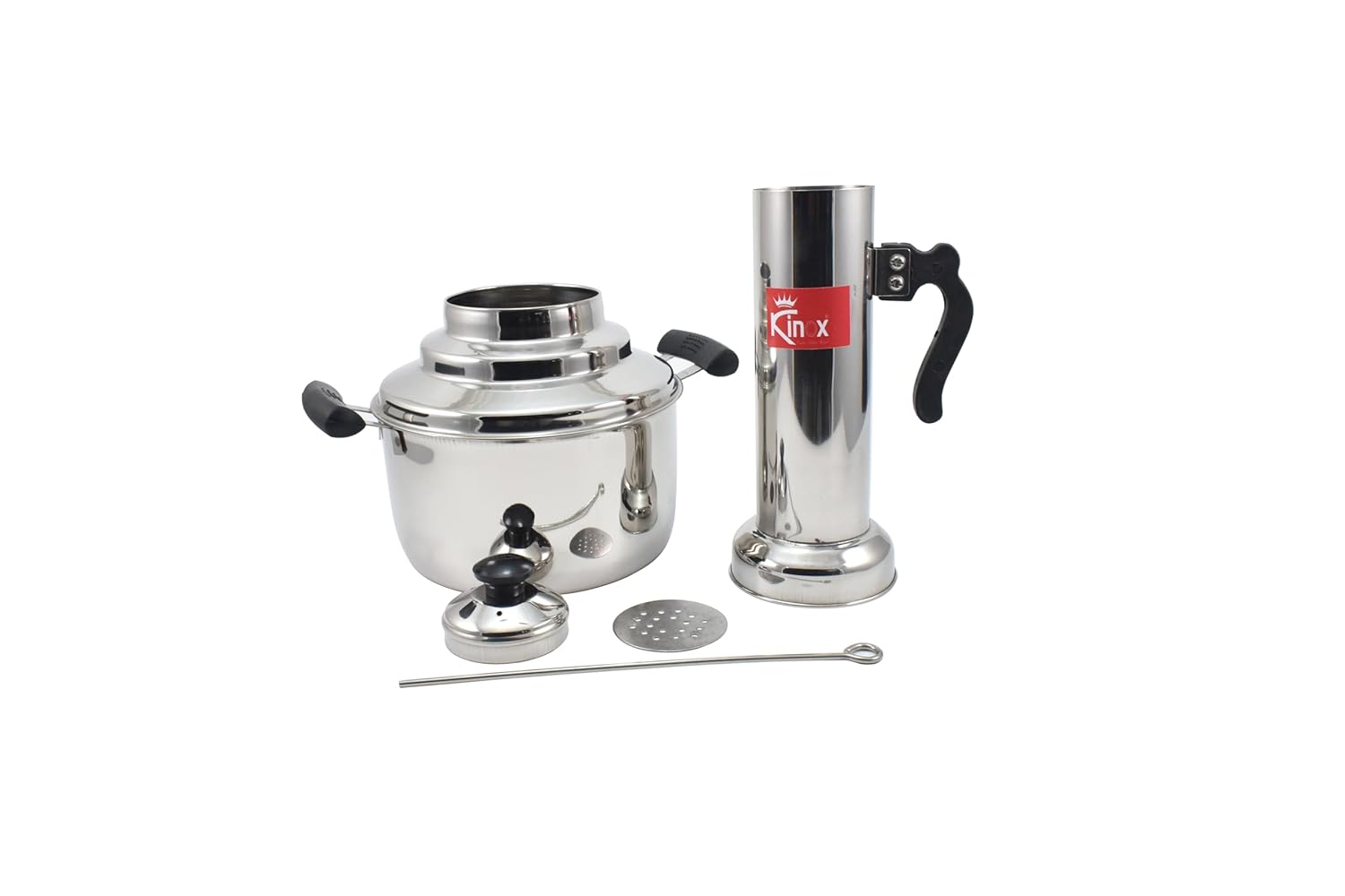 Kinox Stainless Steel Puttu Maker/Puttu Kudam/Puttu Kutty Double Handle ...