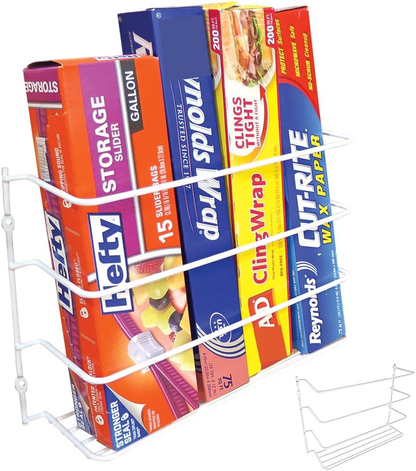 Simple Houseware Kitchen Wrap Organizer Rack at Paul Brower blog
