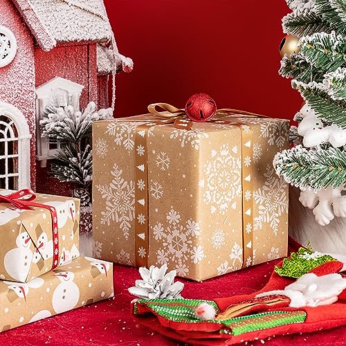 Snapklik.com : MAYPLUSS Kraft Christmas Wrapping Paper Roll - Mini Roll ...