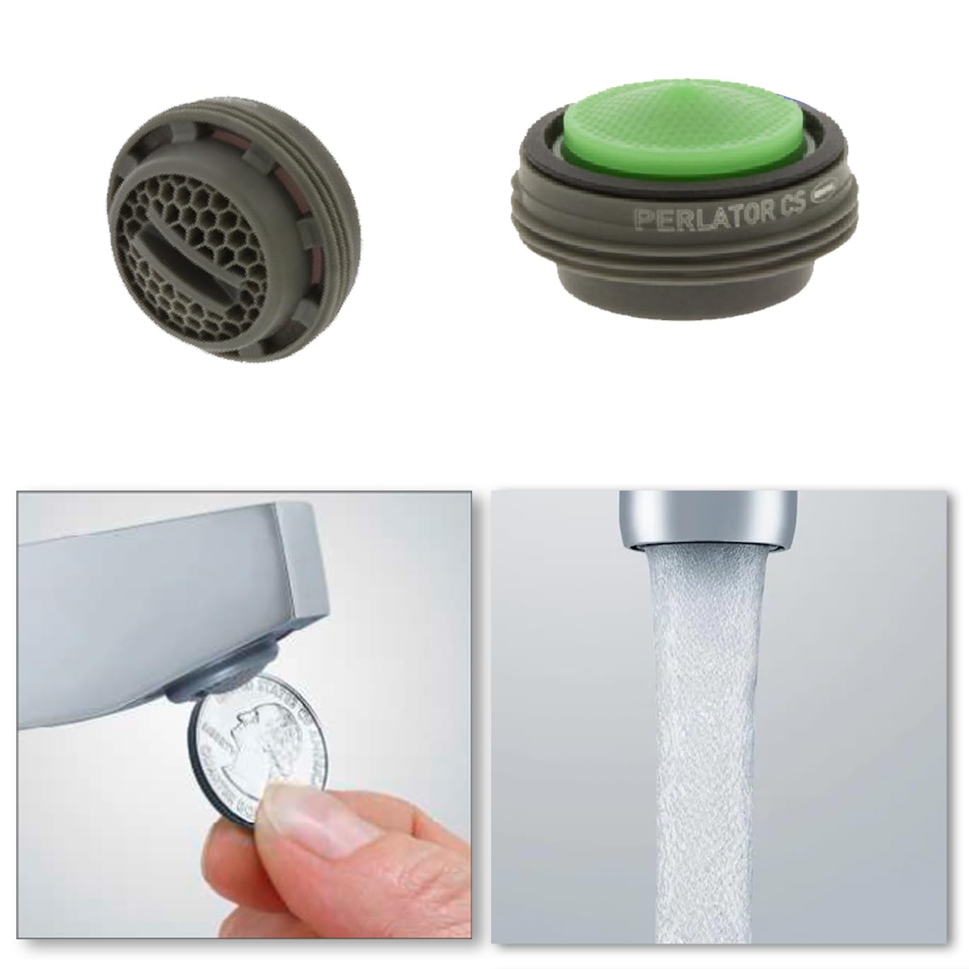 Slim Coin Slot Faucet Aerator Perlator Hidden Aerated Stream flow Rates ...