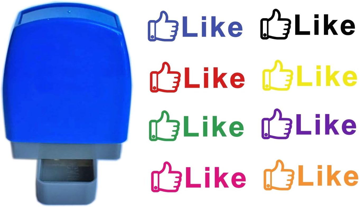 Amazon.com : SSEELL Like Stamp Self Inking Thumbs Up Teacher Stamp ...