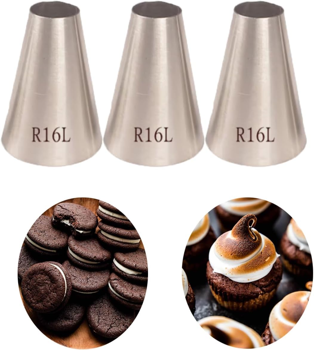Extra Large Round Piping Nozzle,5/8" Big Plain Piping Tip for Macarons ...