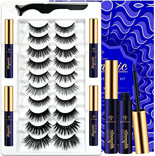 Amazon.com: 7C SevenCrown Magnetic Eyelashes Magnetic Lashes Natural ...