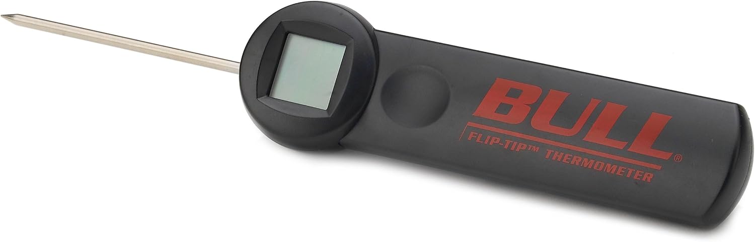 Amazon.com : Bull 24137 Instant Read Flip Tip Digital Thermometer Black ...