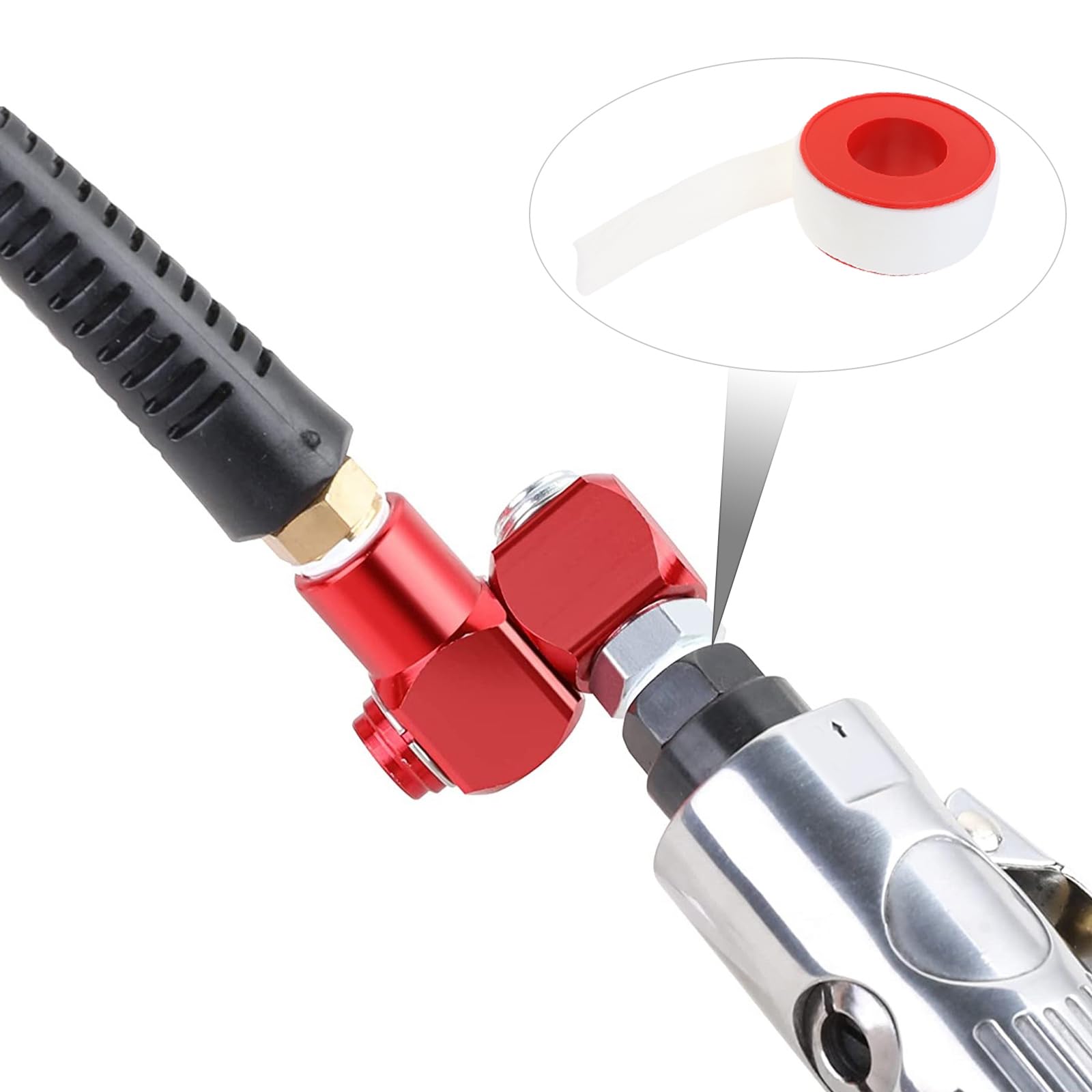 Snapklik.com : ChgImposs 2 Pcs 1/4" NPT Swivel Air Hose Fittings, 360 ...