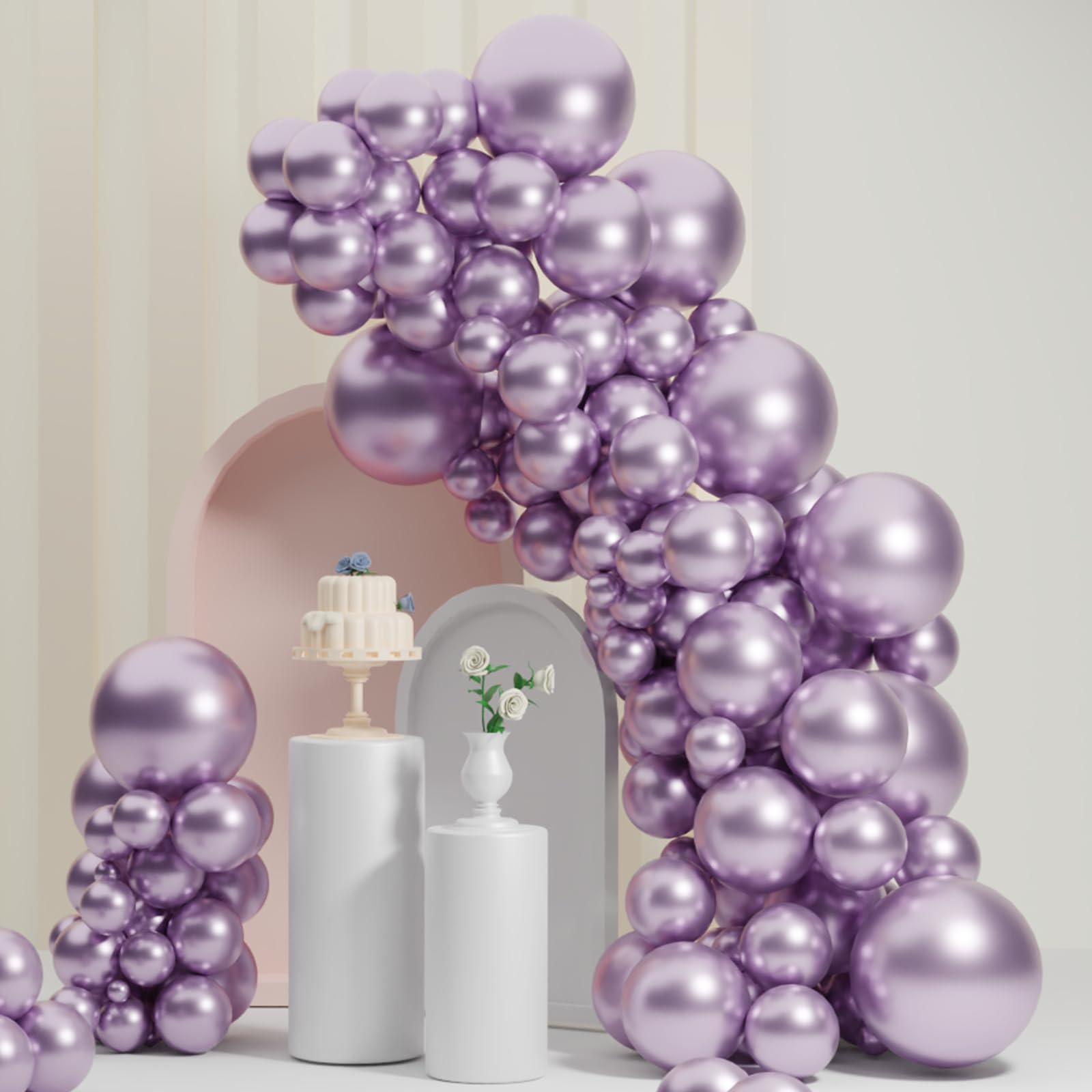 Snapklik.com : Scmdoti Metallic Taro Purple Balloons - 12, 10, 5 Inch ...