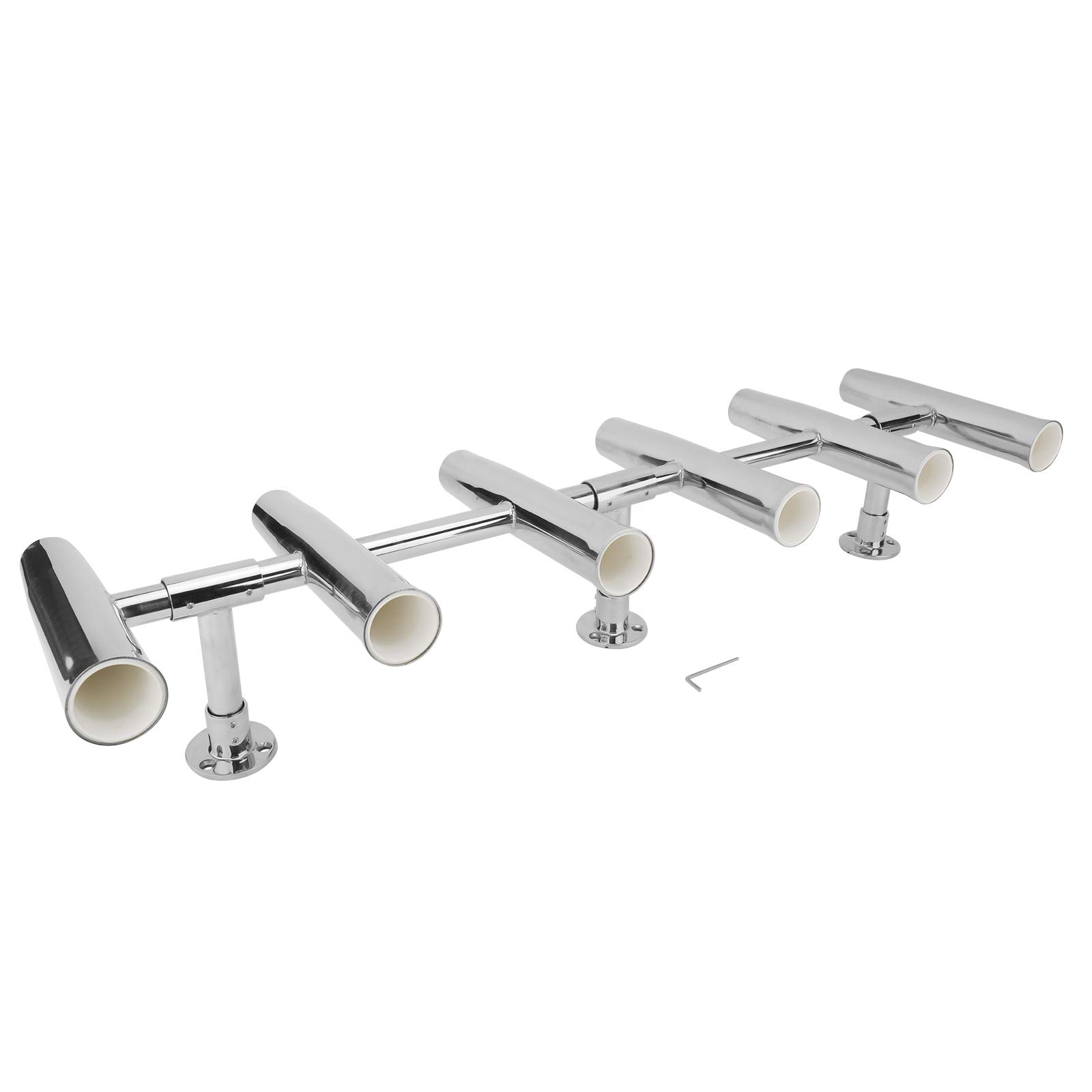 Snapklik.com : 6 Tube Stainless Rocket Launcher Rod Holders Adjustable ...