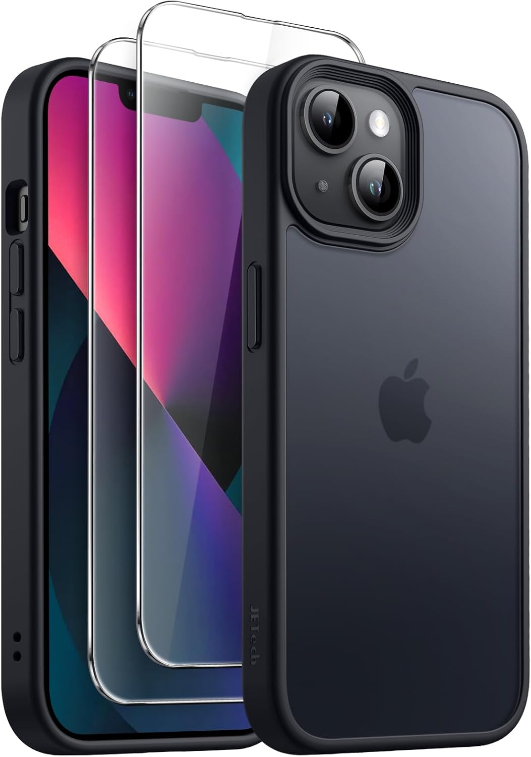 Amazon.com: JETech 3 in 1 Matte Case for iPhone 13 6.1-Inch with 2-Pack ...