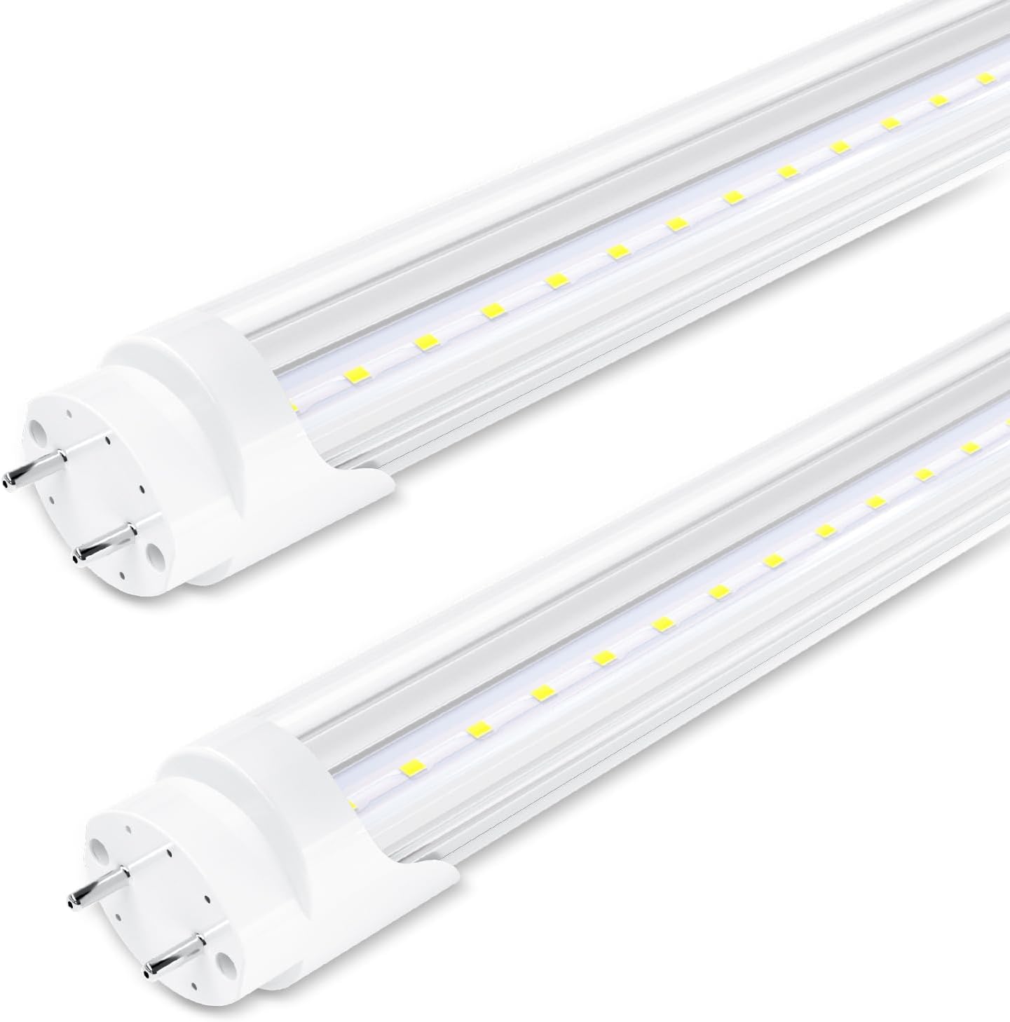 SHINESTAR 2-Pack 4FT LED Bulbs, 18W 5000K Daylight, T8 T10 T12 ...