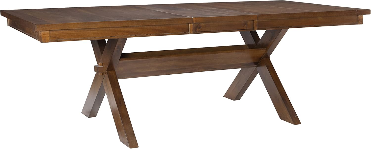 Amazon.com - Powell Kraven Dining Table, Dark Hazelnut Finish - Tables