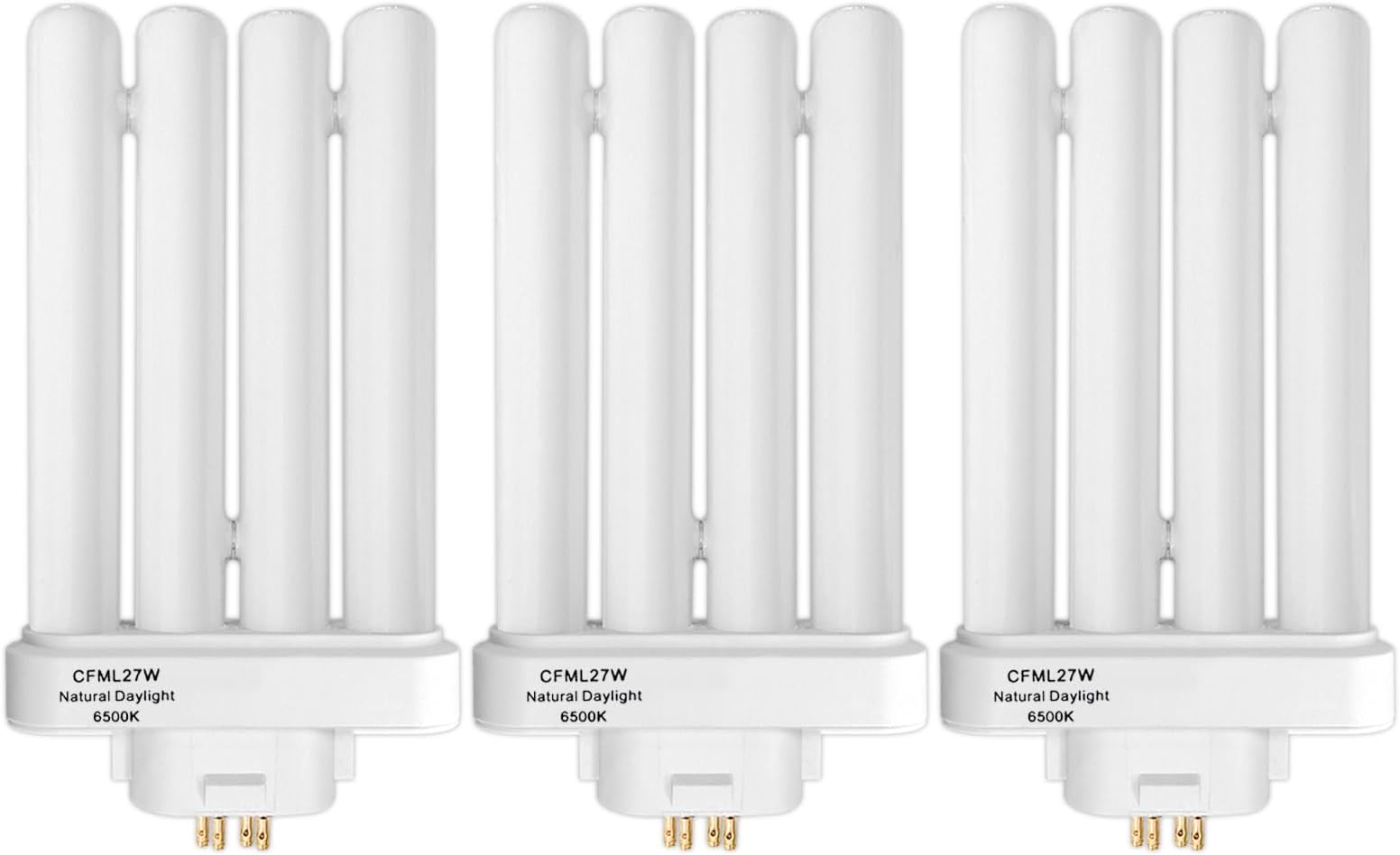 Sunlite 40531 FML27/65K/2PK Quad Tube Plug-in Compact Fluorescent Lamp ...
