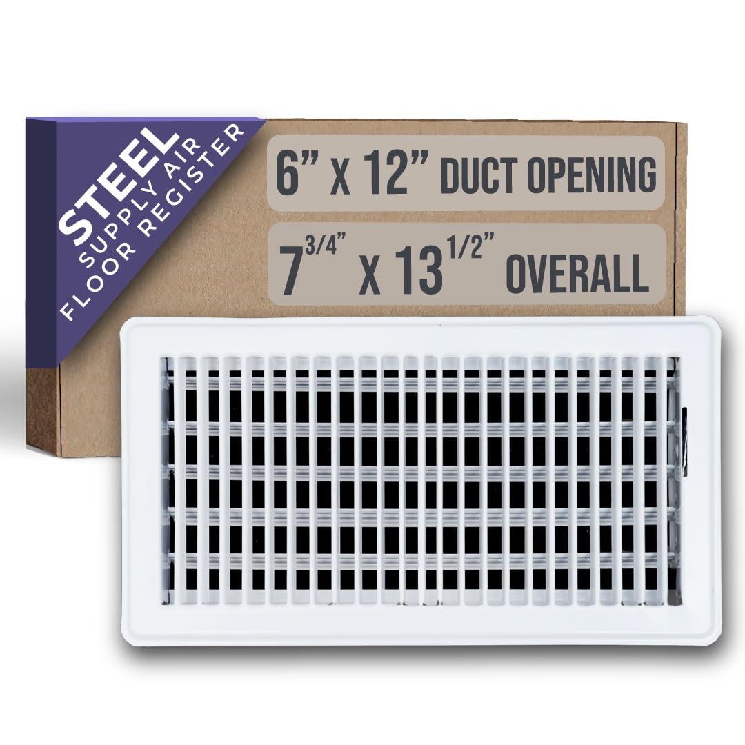 Snapklik.com : Fits 6x12 Duct Opening Floor Register