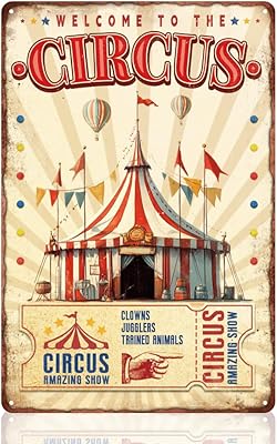 Amazon.com: QSHPO Actually This Is My Circus Metal Signs Monkey Circus ...