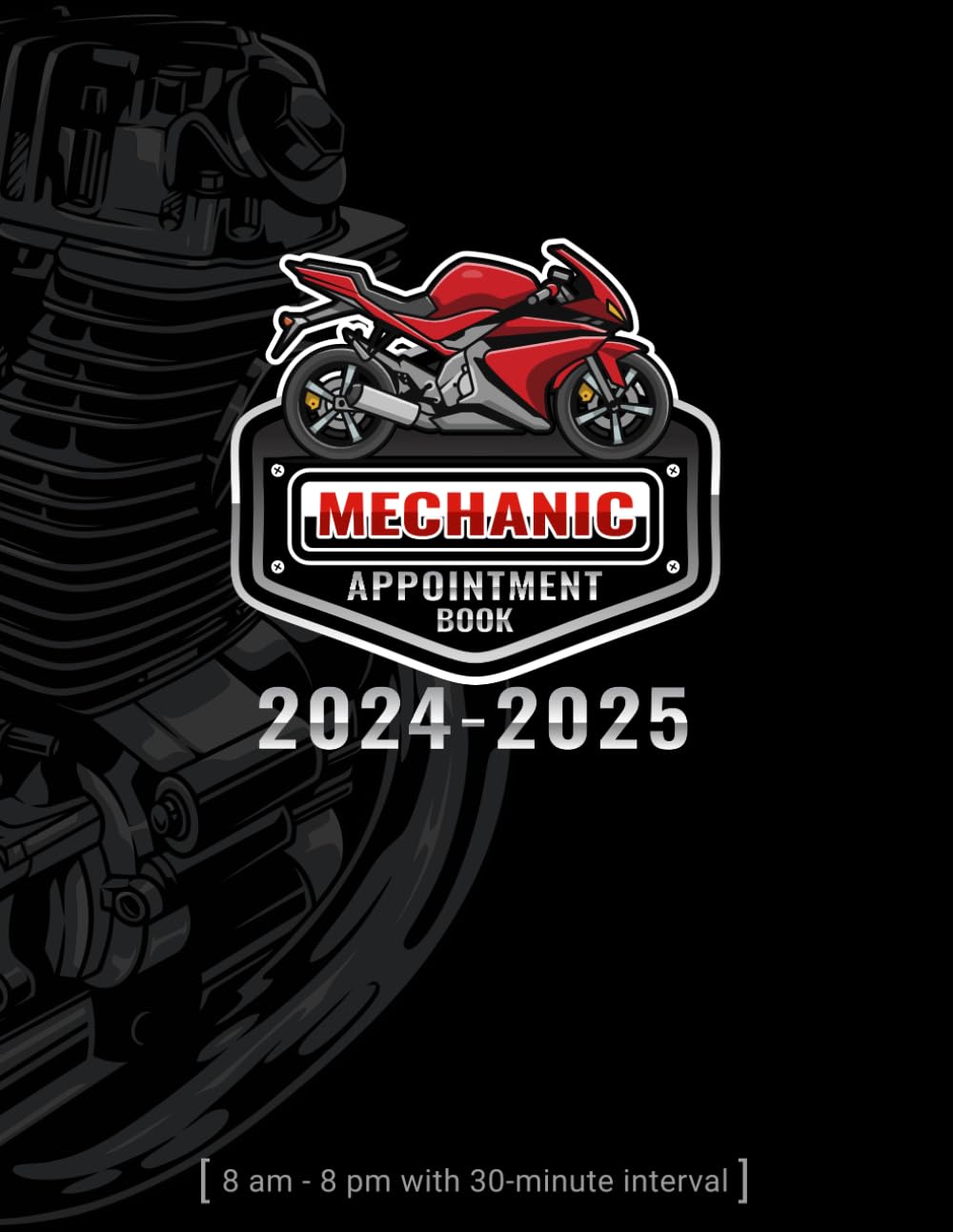 Mechanic Appointment Book 2024-2025: 2-Year Weekly, and Daily ...