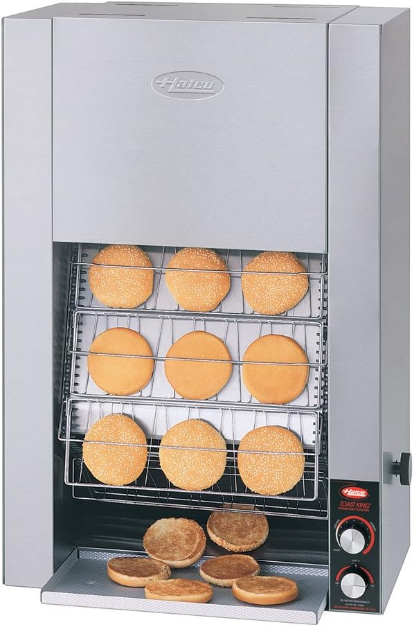 Table Top King TK-155B Toast King Vertical Conveyor 3 Part Bun Toaster ...