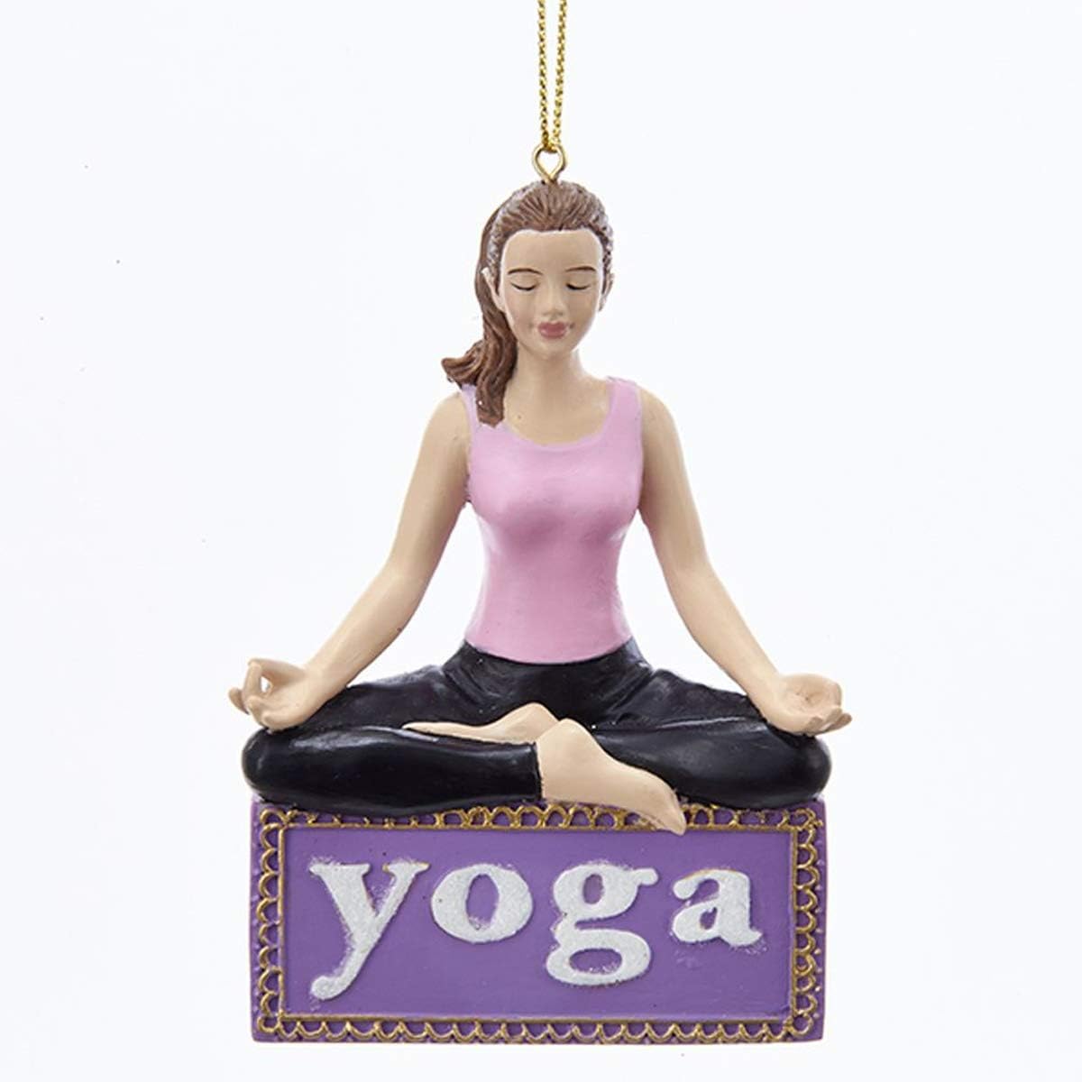 Amazon.com: Yoga Girl Meditating Christmas Tree Ornament Decoration ...