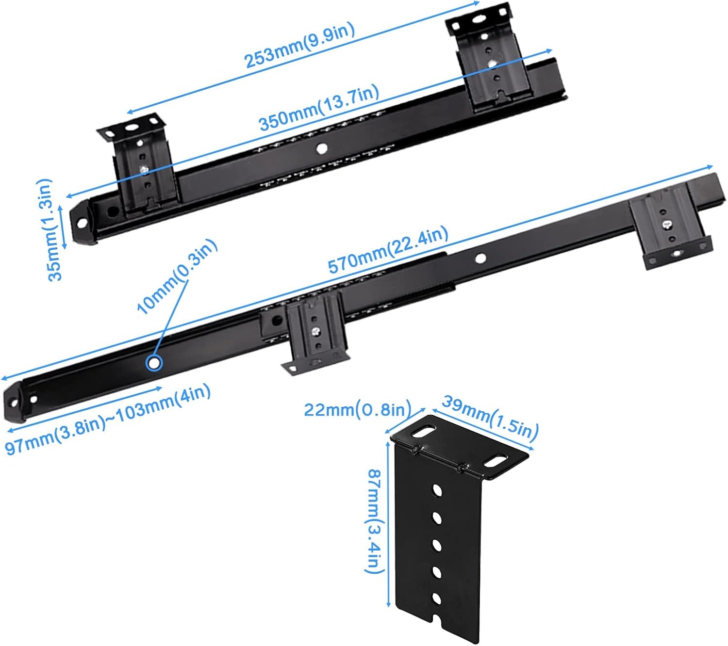 Versatile Keyboard Tray Guides – Runners for Under Desk Very Sturdy and ...