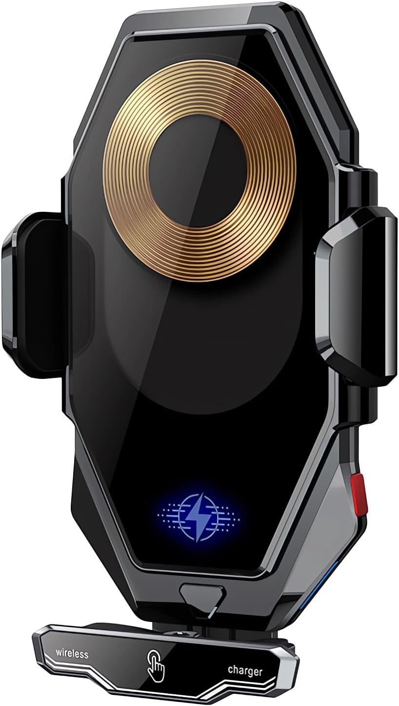 Amazon.com: Wireless Car Charger, 15W Qi Fast Charging Auto Clamping ...