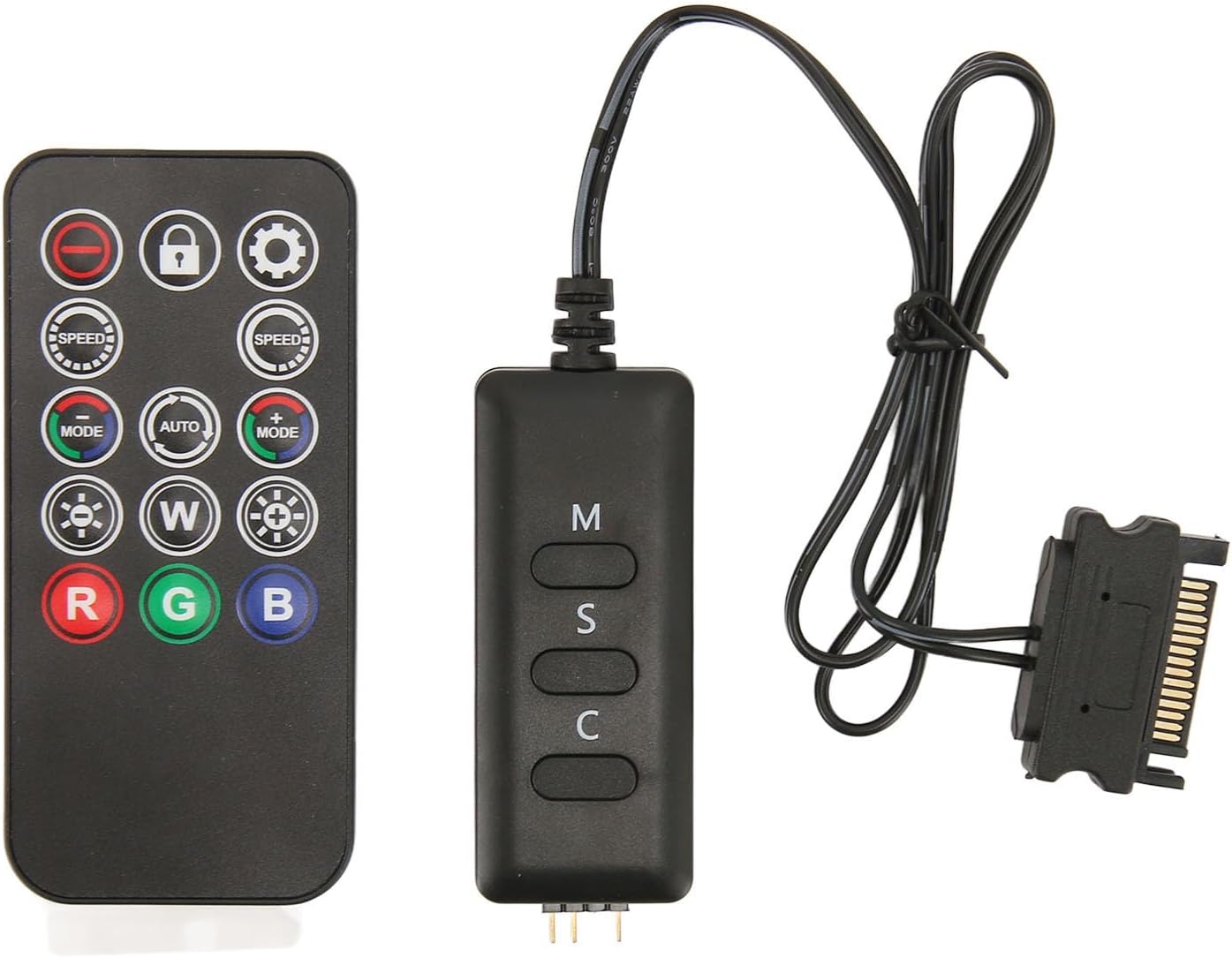 Amazon.co.jp: Ongwan RFリモートコントロール RFリモコン 実用性 耐久性 ARGBコントローラー 手動制御 3ピン ...