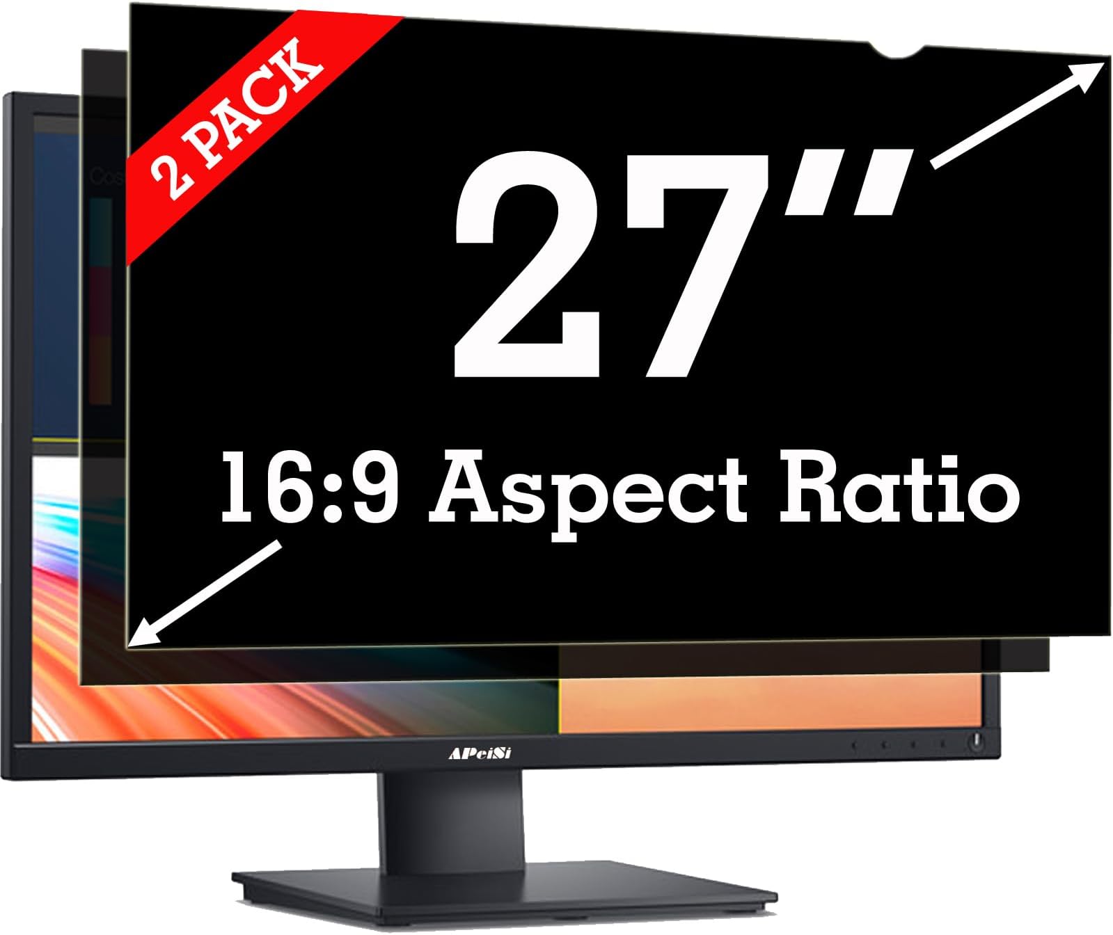 Amazon.com: 27 Inch Privacy Screen Filter [2 Pack] for Computer ...