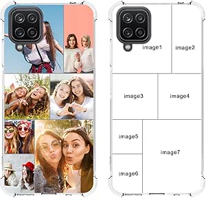 Amazon.com: WOWTIFY Custom Phone Case for Samsung Galaxy A12,Personalized Multi-Picture Collage ...