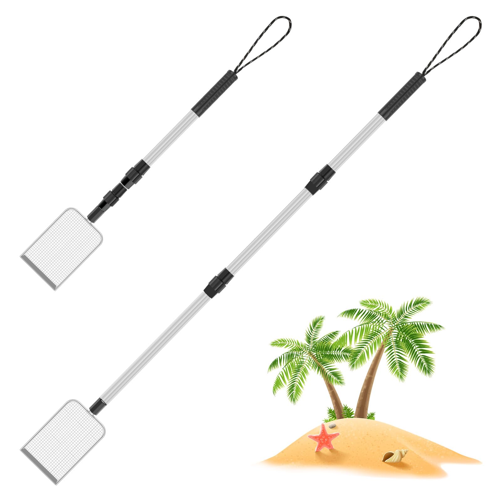 Shark Tooth Sifter Sand Sifter For The Beach 2-Piece Shark Tooth Beach ...