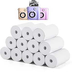 Amazon.com : 12 Rolls Kids Instant Camera Print Refill Paper, HD Paper ...
