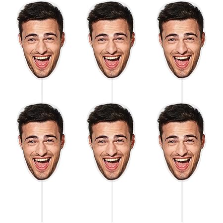 Amazon.com: Fun Face Cutout Paddles - Custom Photo Head Cut Out Photo ...