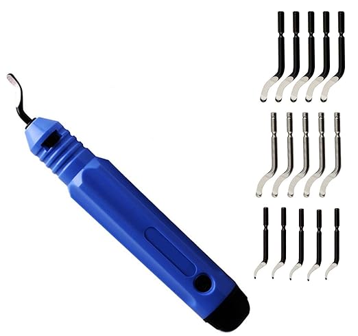 L-anan Metal Deburring Tool Kit, with 15 Pcs Blades Rotary Deburr ...
