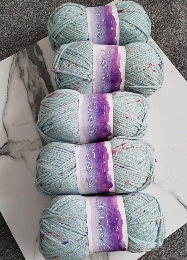 Cygnet Multi Tweeds Chunky Yarn- Skye 1330 5 Balls X 100g Multicolour ...