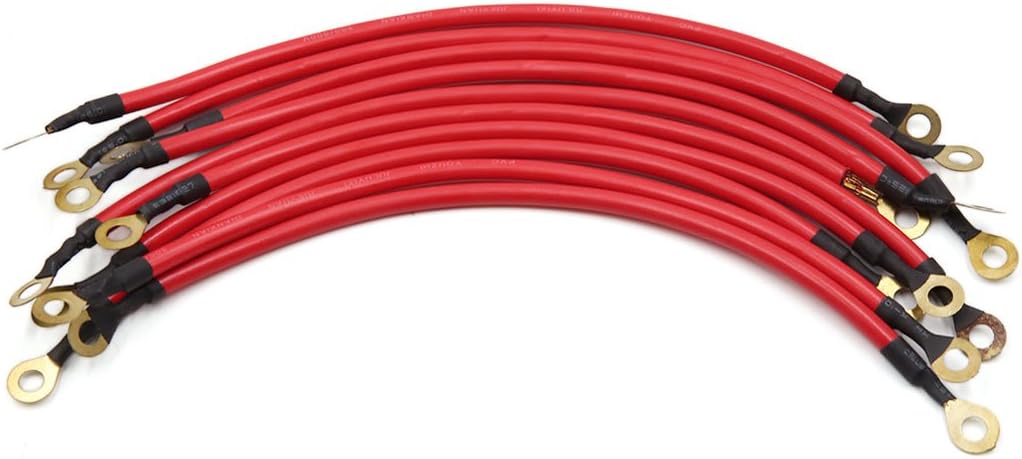 Amazon.com: uxcell 10pcs Red Battery Cables Ring Port Wiring Connetors ...