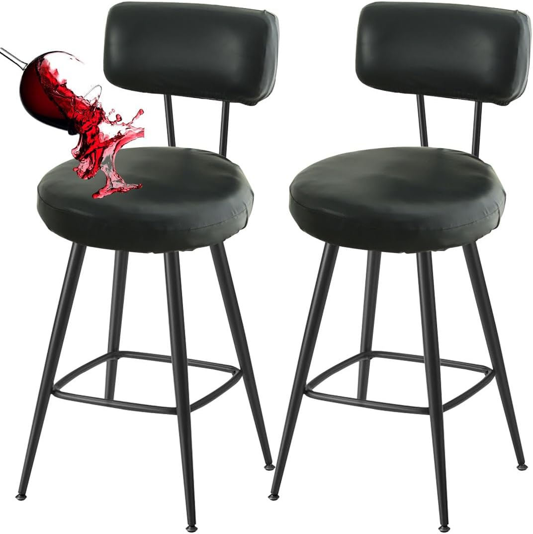 Amazon.com: Bifaunvogel Bar Stools Cover Waterproof PU Counter Height ...