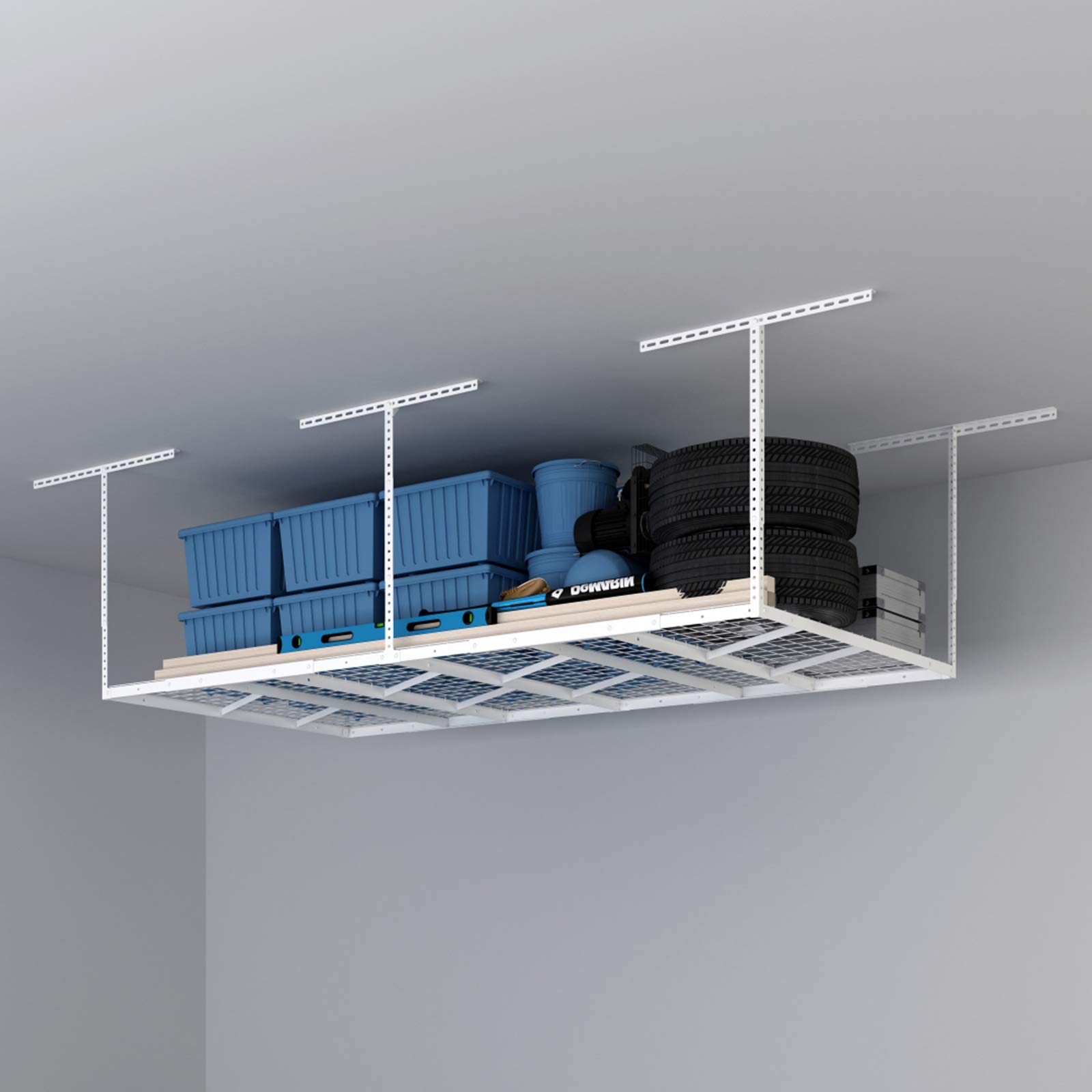 Snapklik.com : Pro 4x8 Overhead Garage Storage Rack,Adjustable Storage ...