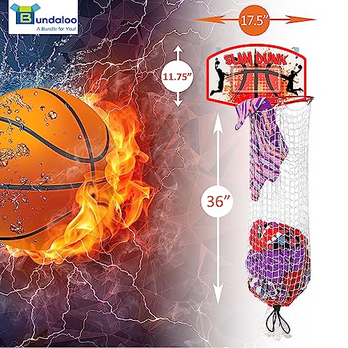 Bundaloo Slam Dunk Basketball Hamper - Over The Door 2 in 1 Hanging ...