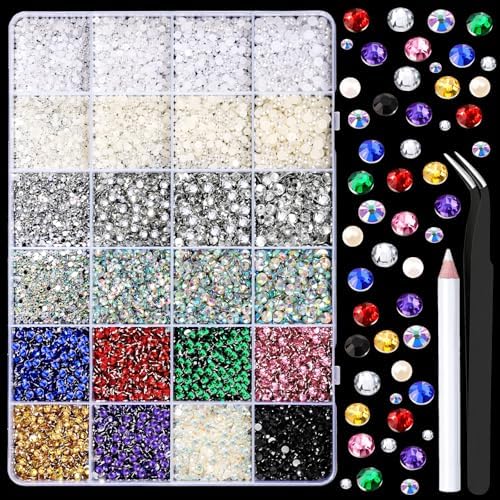Amazon.com: YGDZ Rhinestones, 10000 PCS Nail Rhinestones, Rhinestones ...