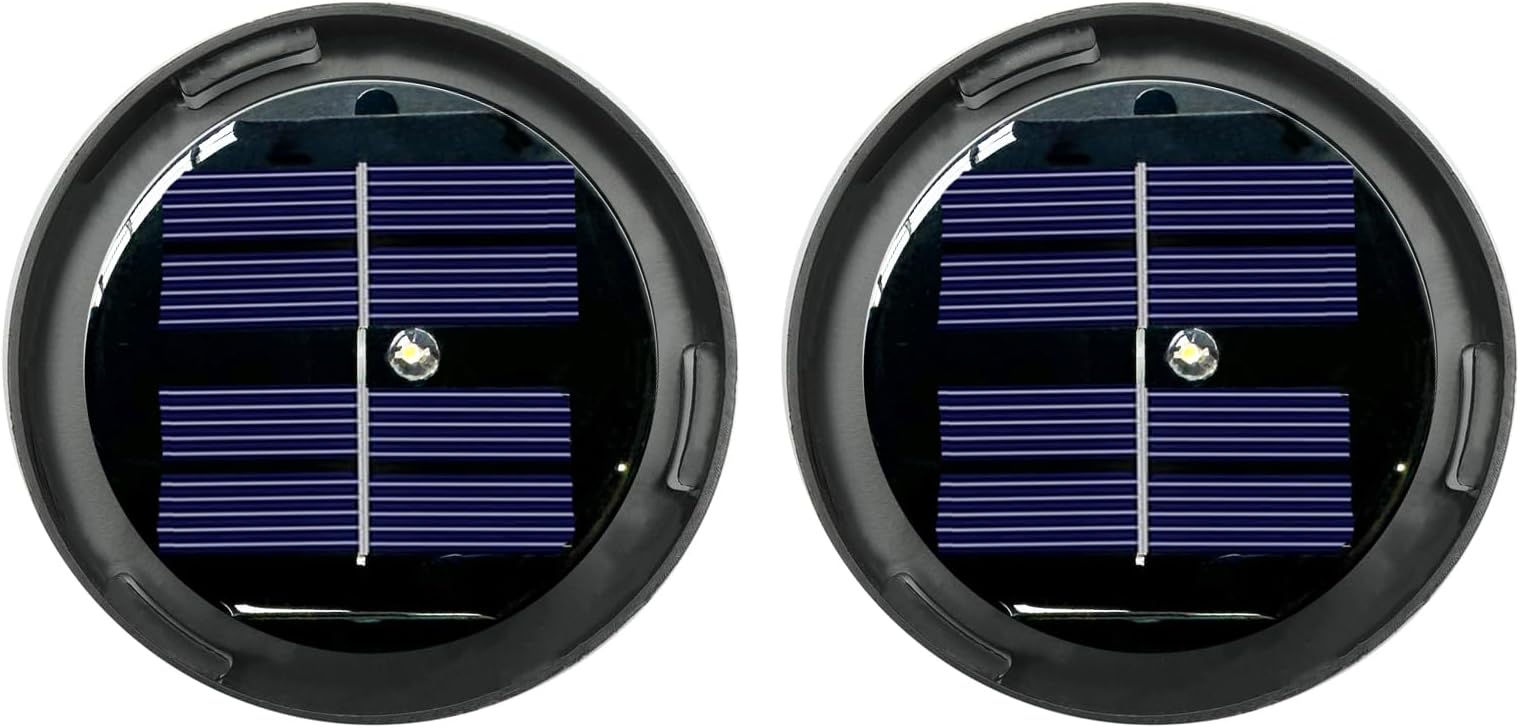 AA 600Mah(2pack)Crackle Globe Glass Solar Lights Bottom Replacement for ...