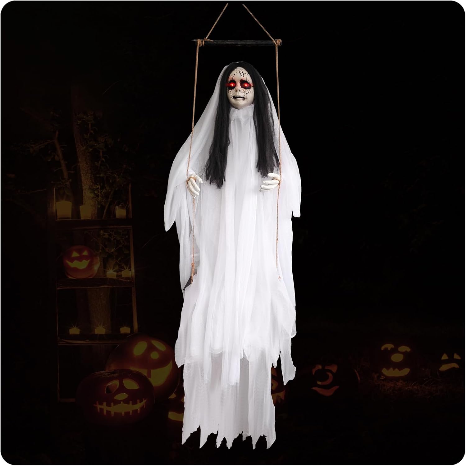 Amazon.com: Halloween Decorations Hanging Swinging Life-Size Scary ...