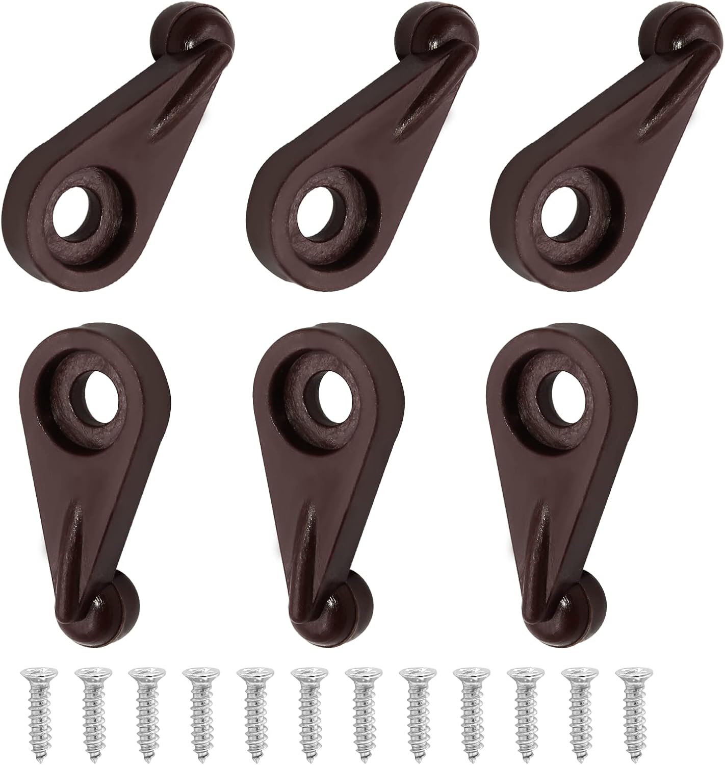 Jiozermi 60 Pcs Glass Window Retainer Clips Kit, Brown Mirror Fixing ...